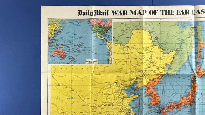 WW2 Daily Mail War Map of the Far East - Vault Militaria