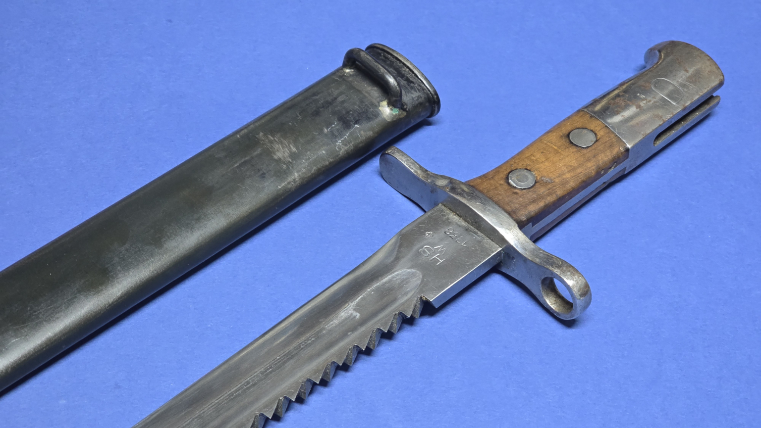 Swiss Model 1914 Pioneer Sawback Bayonet – HSW – Dated 1938 - Vault ...